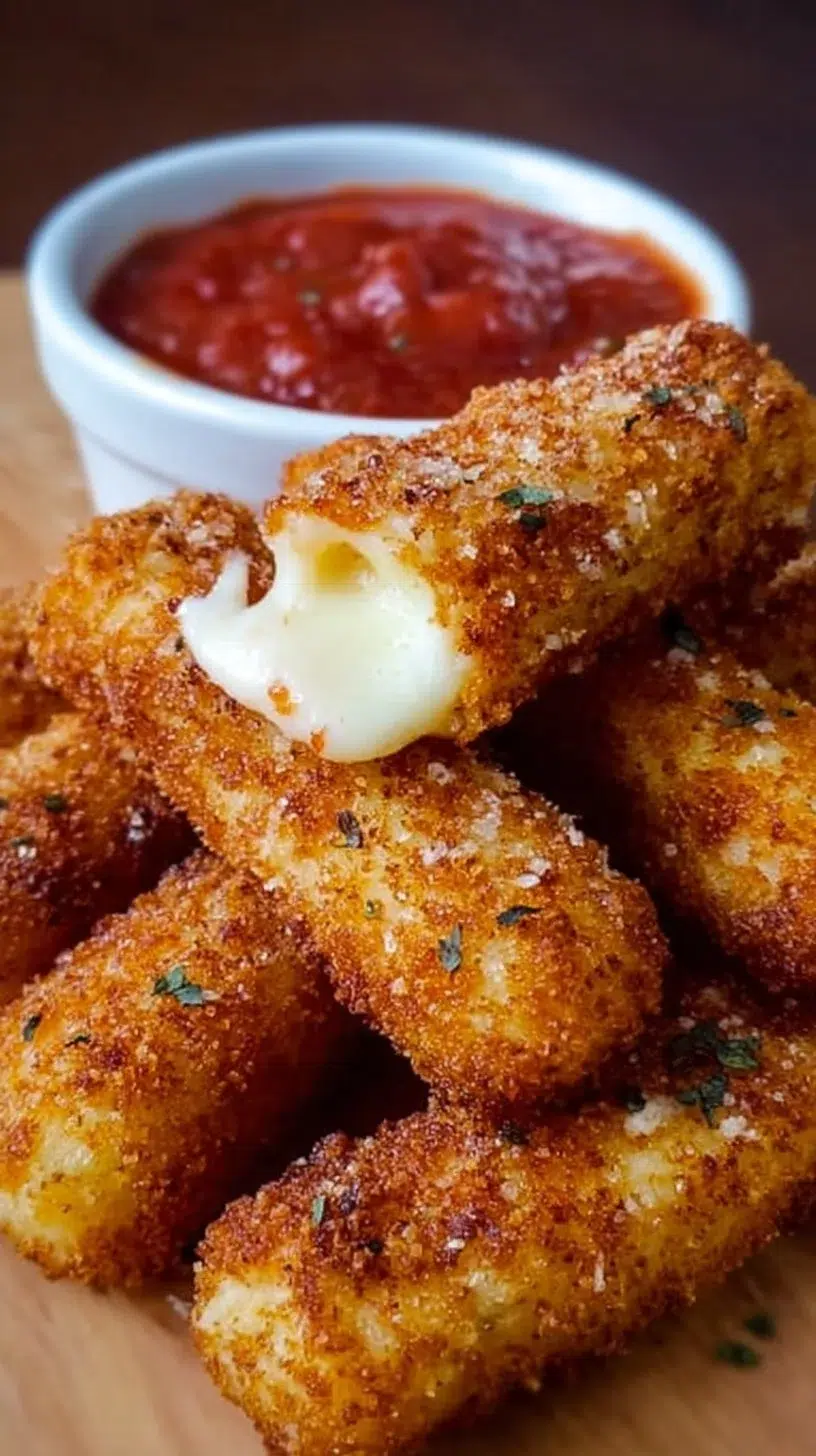 Crispy Homemade Mozzarella Sticks